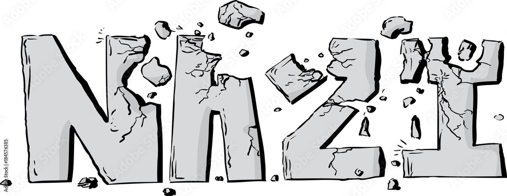 Poster Isolated broken Nazi word – Tableau | Europosters