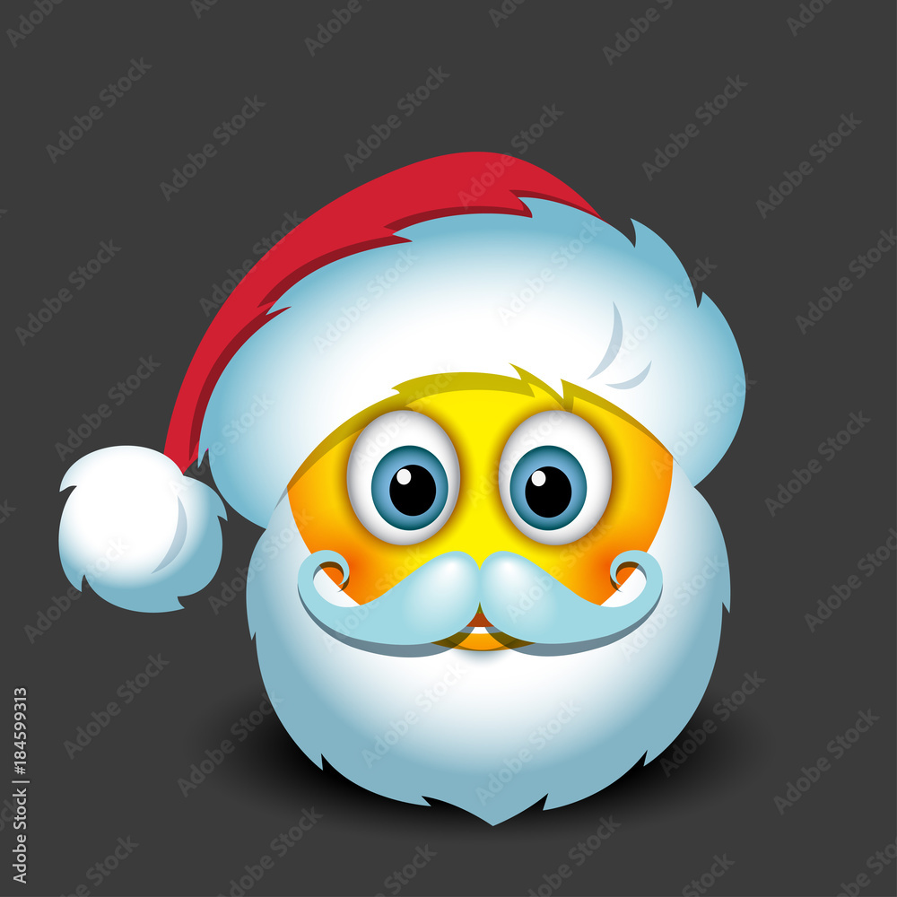Cute Santa Claus emoticon, emoji Stock Vector | Adobe Stock