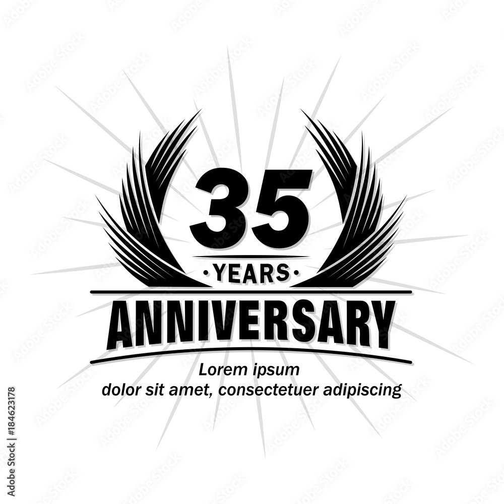 35 years design template. Anniversary vector and illustration template ...