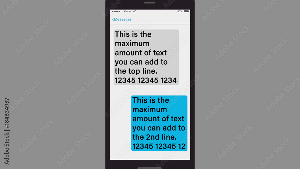 Text Messages on Phone Stock Template | Adobe Stock