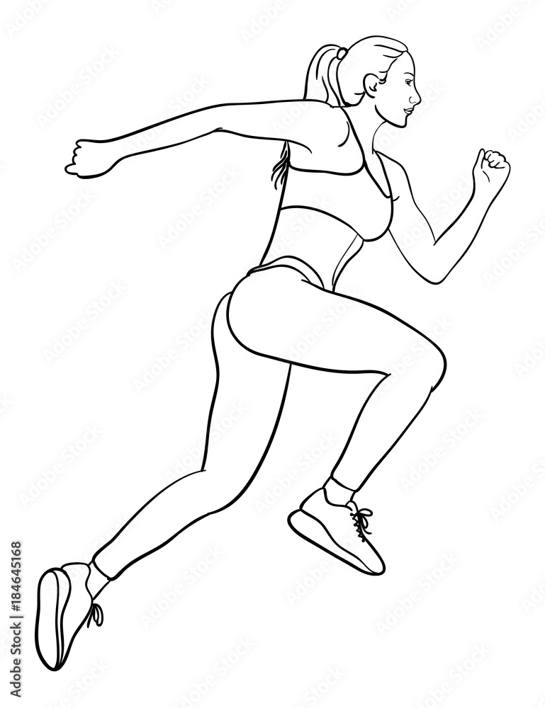 Girl Running Symbols