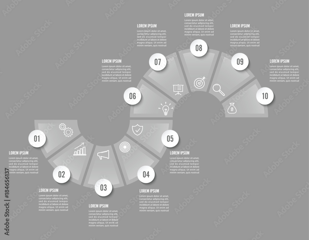 Infographics design vector and marketing icons can be used for workflow ...