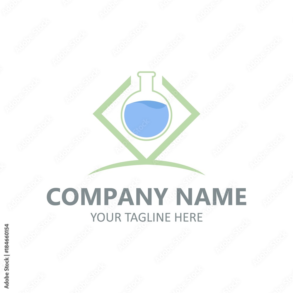 Lab vector logo illustration element template laboratory emblem Stock ...