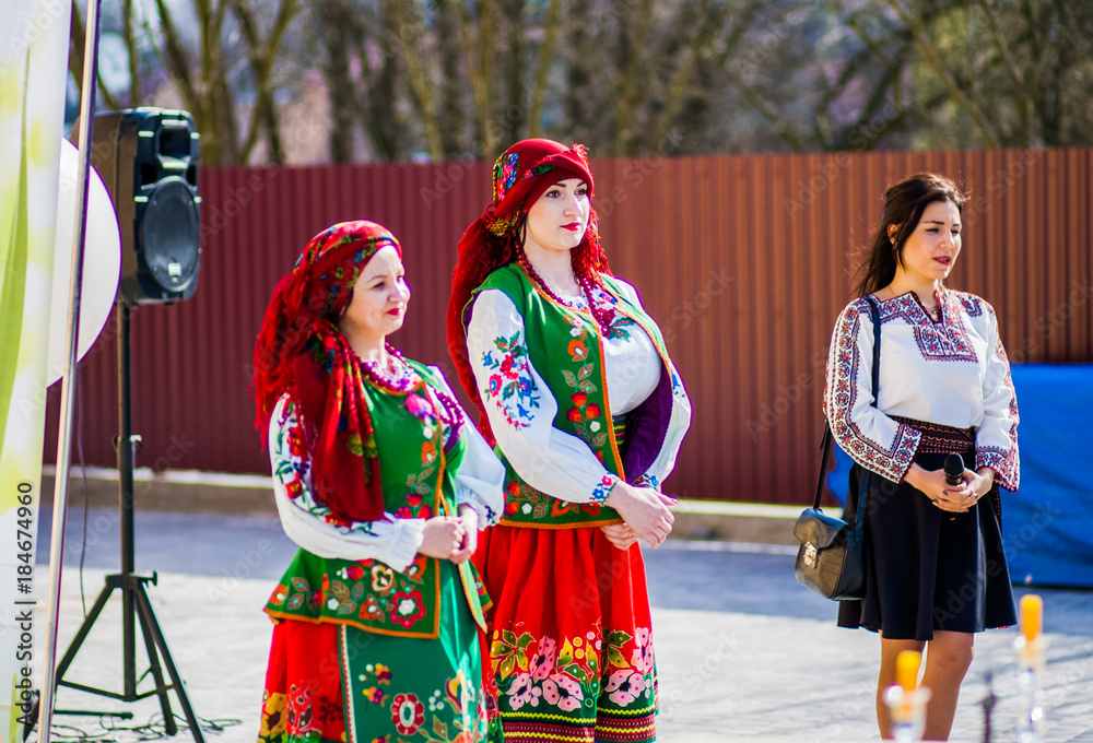 .Girls in national dress show the show Stock Photo | Adobe Stock