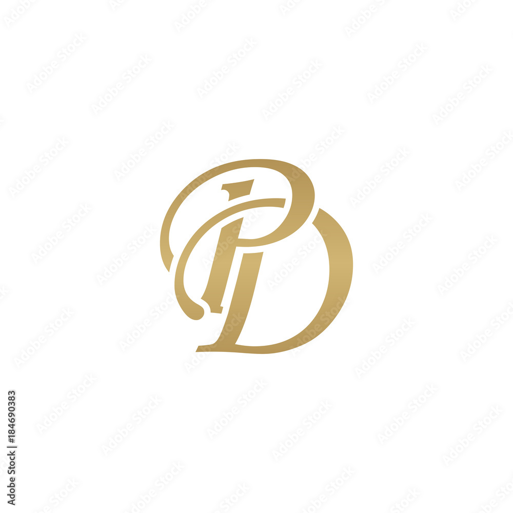 Initial letter PD, overlapping elegant monogram logo, luxury golden ... Initial letter PD, overlapping elegant monogram logo, luxury golden ...