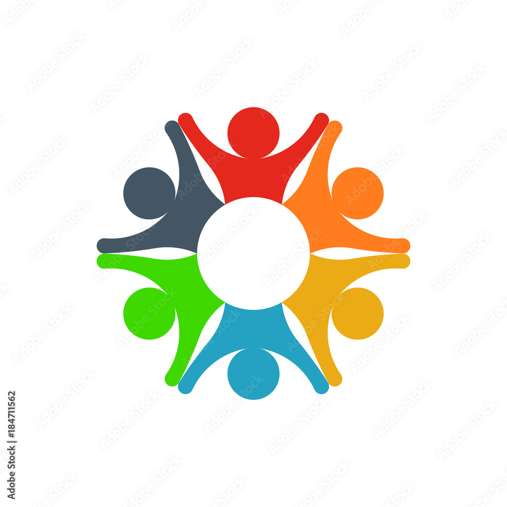 Group of Multi ethnic Diverse Busy Business People Concept. Logo Design ...