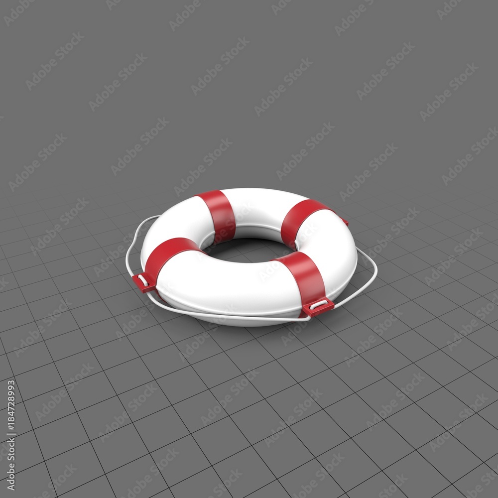 Round life preserver Stock 3D asset | Adobe Stock