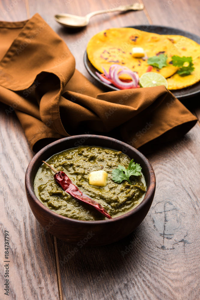 Sarson Ka Saag Makki Ki Roti popular north indian main course menu ...