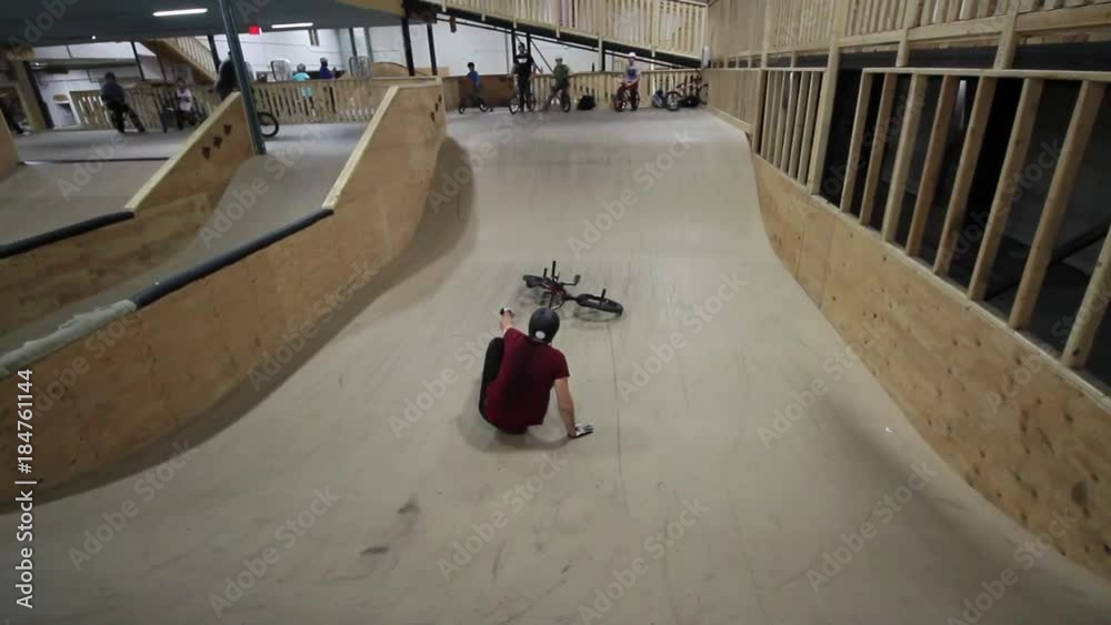 extreme bmx crash fail fall on 360 jump Stock Video | Adobe Stock