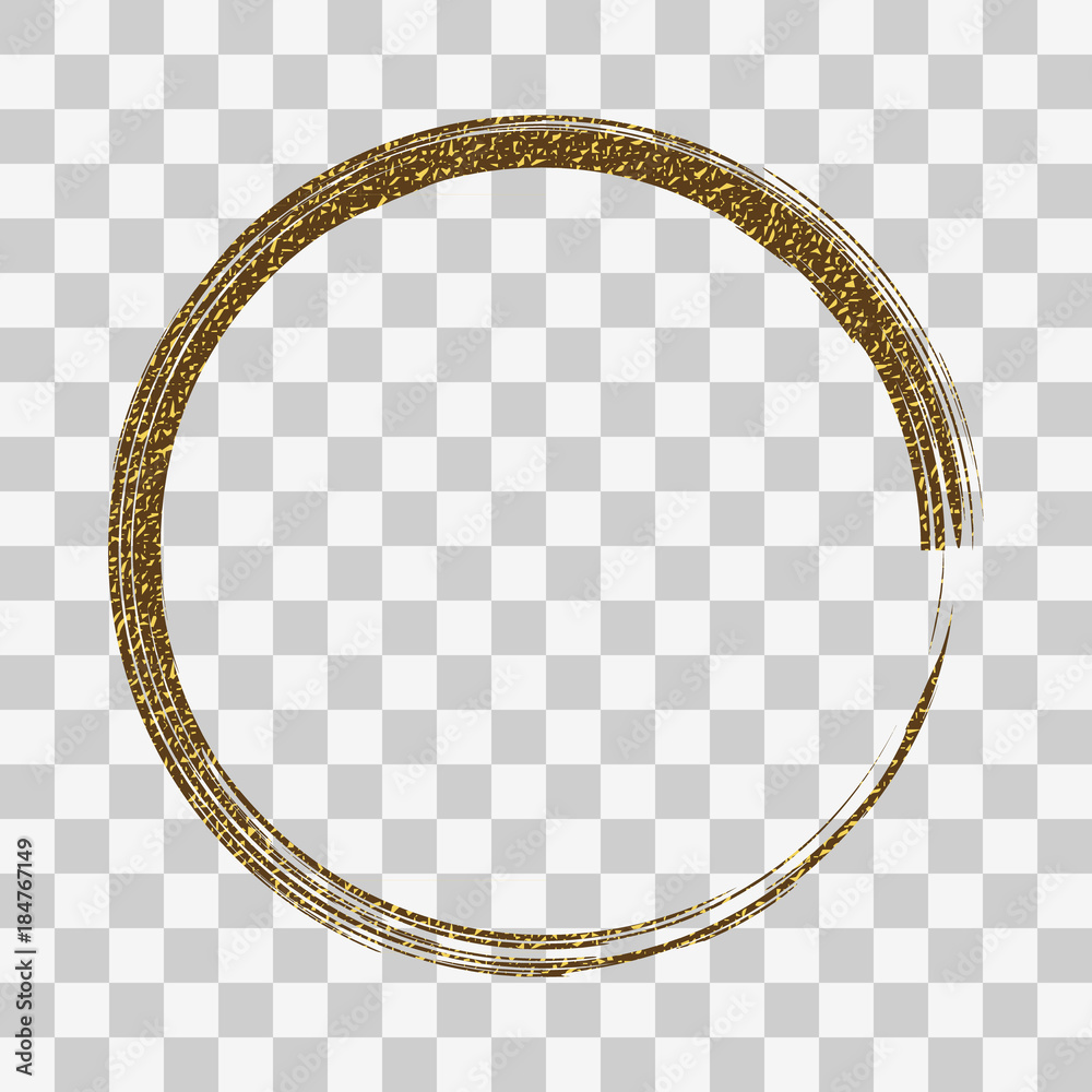 gold border frame. Abstract hand sketched shapes, design elements. Gold ...