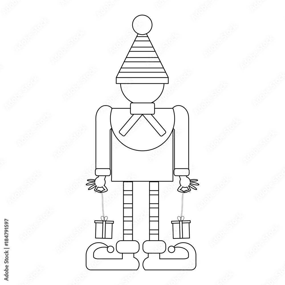 Christmas Elf Character Icon Symbol Design. Vector illustration of elf ...