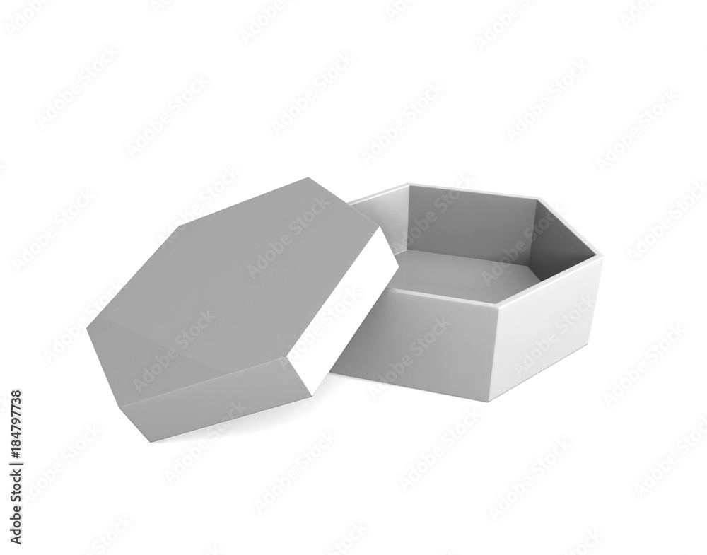 white cardboard box template on a grey background, packaging collection ...