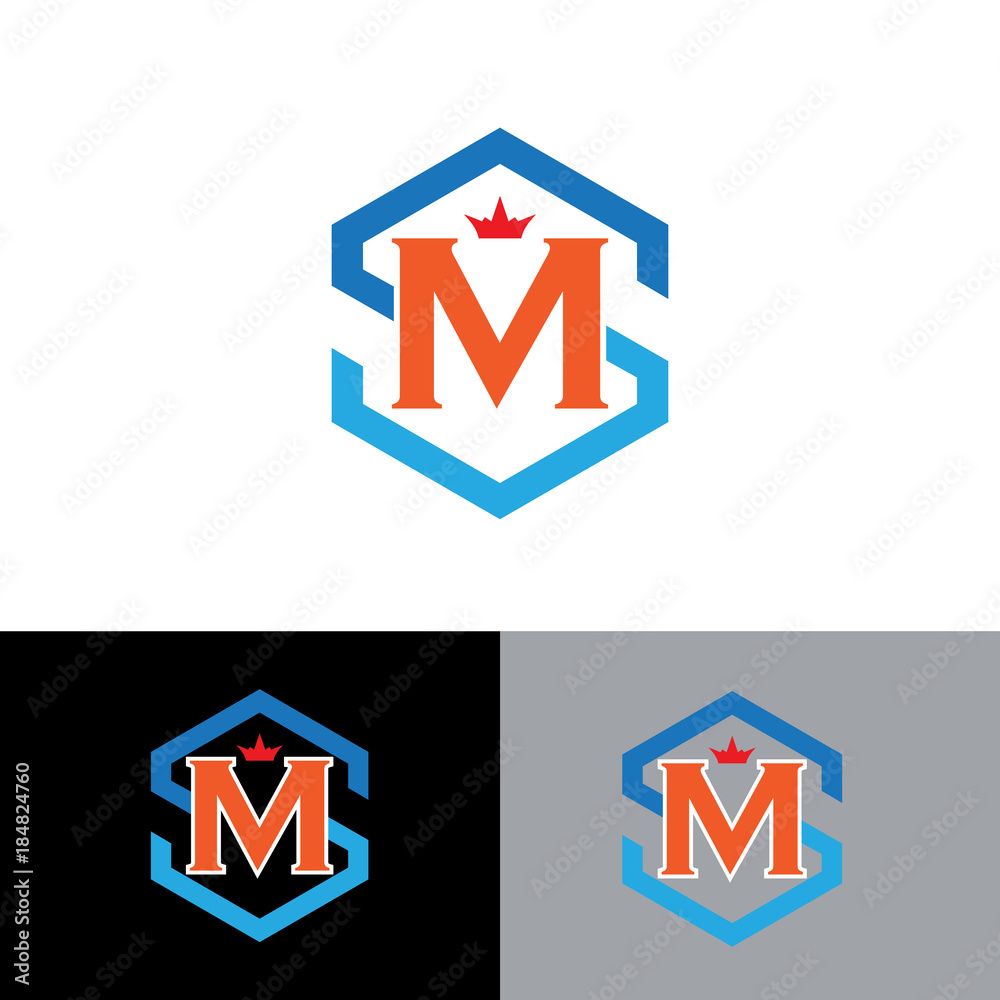 letter m,s business logo Stock Vector | Adobe Stock