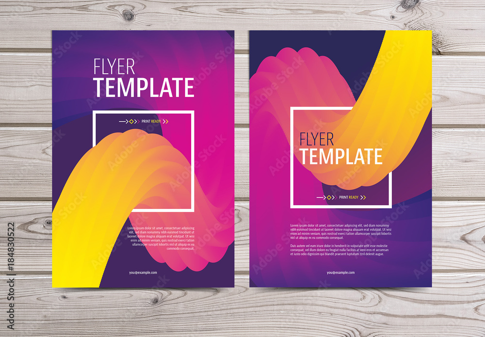 Colorful Flyer with Abstract Background Stock Template | Adobe Stock