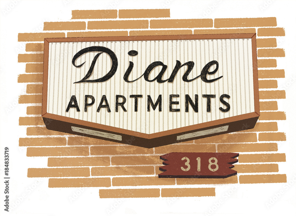 Apartment Sign Illustration Stock Illustration | Adobe Stock