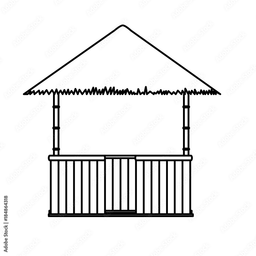 Isolated hut design Stock Vector | Adobe Stock
