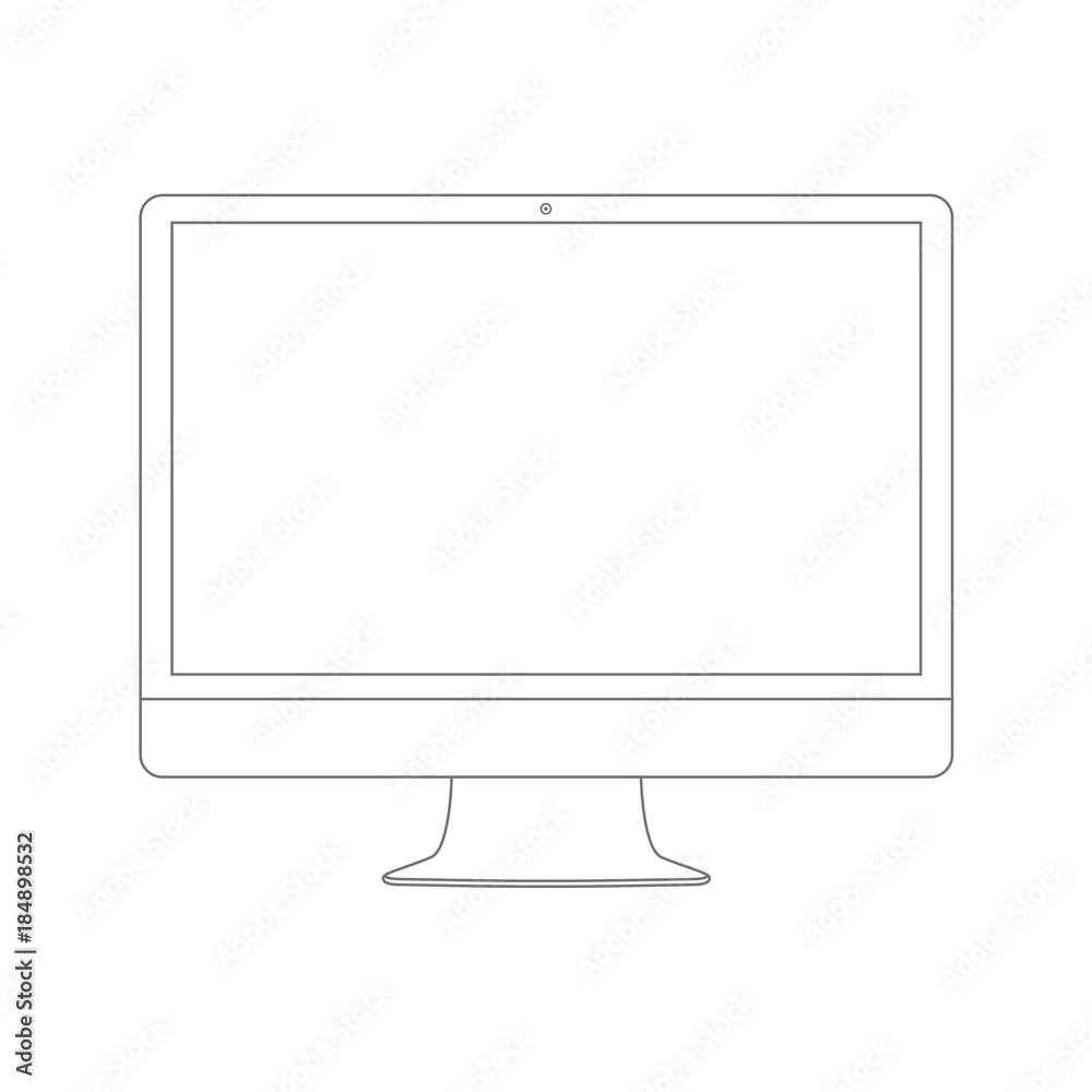 Computer Screen Outline