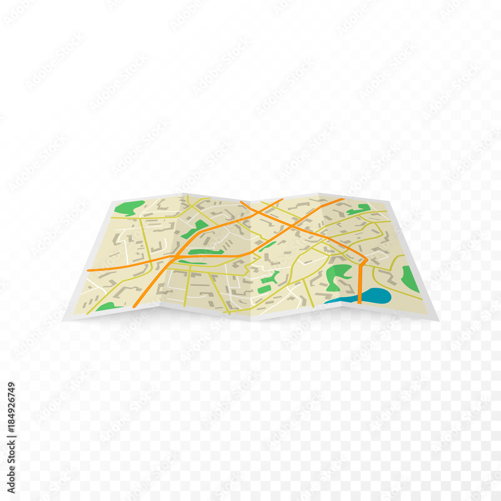 Abstract city map. vector illustration isolated on transparent ...