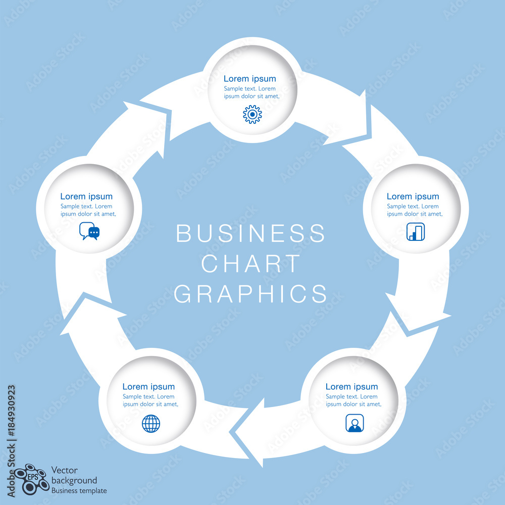 Business Chart Design 5-Step #Vector Graphics Stock Vector | Adobe Stock