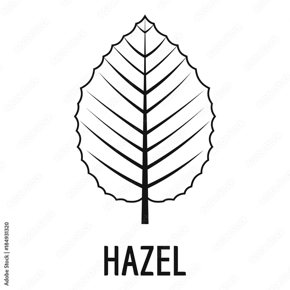 Hazel leaf icon. Simple illustration of hazel leaf vector icon for web ...