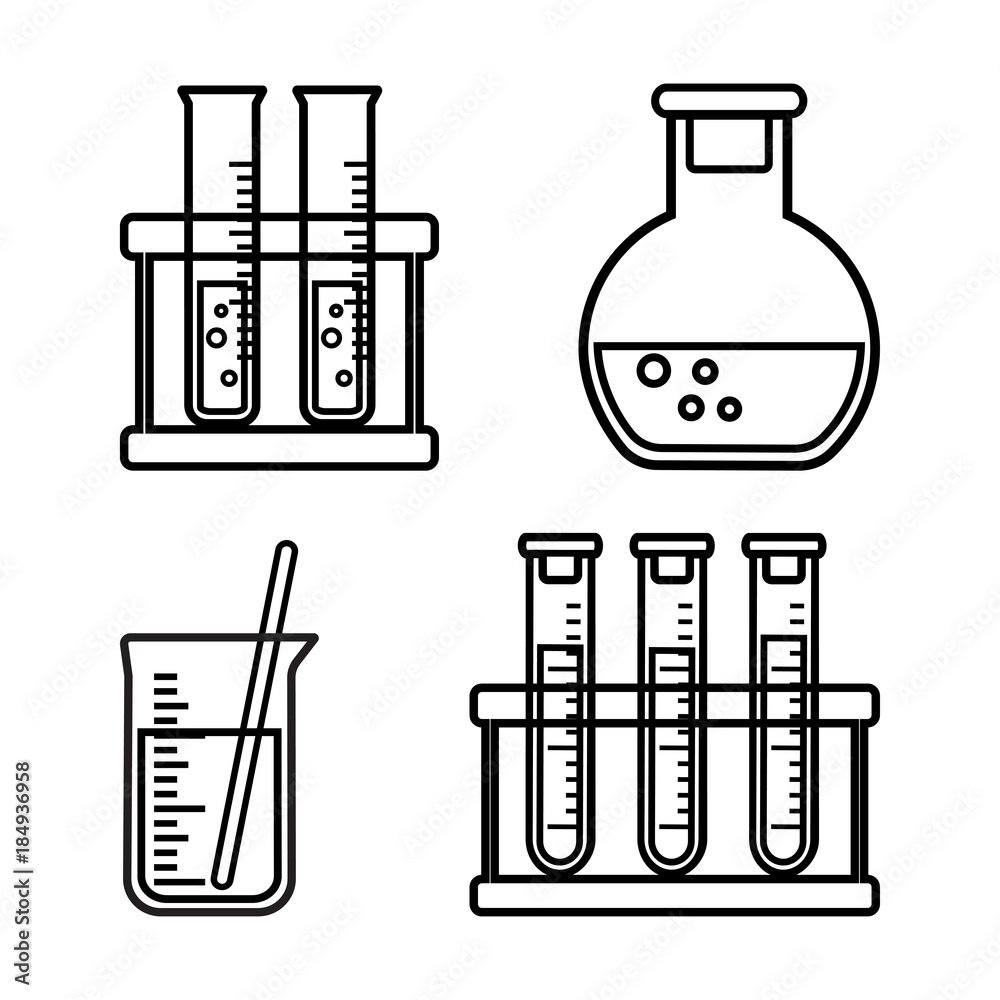 Distilling Flask Drawing