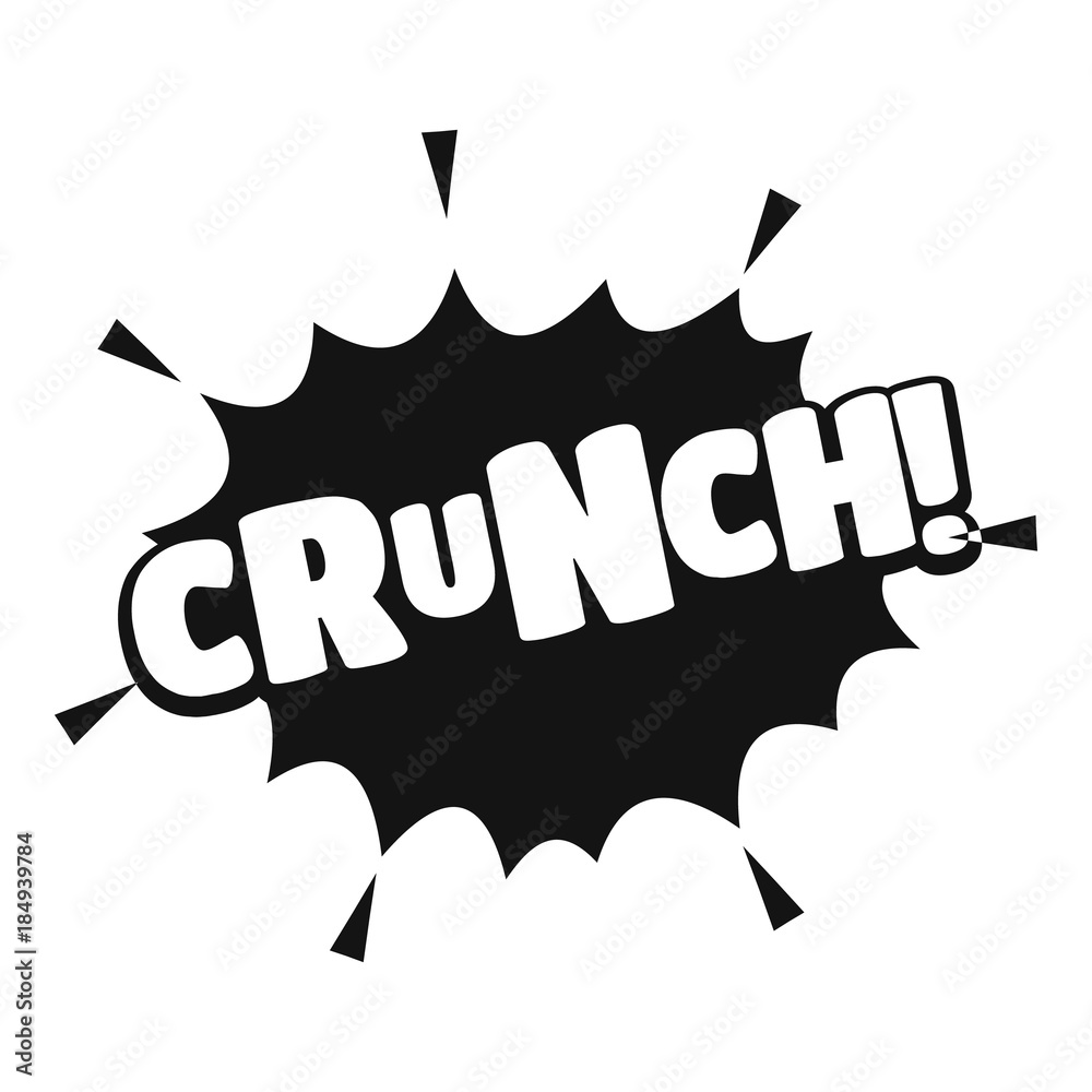 Comic boom crunch icon. Simple illustration of comic boom crunch vector ...