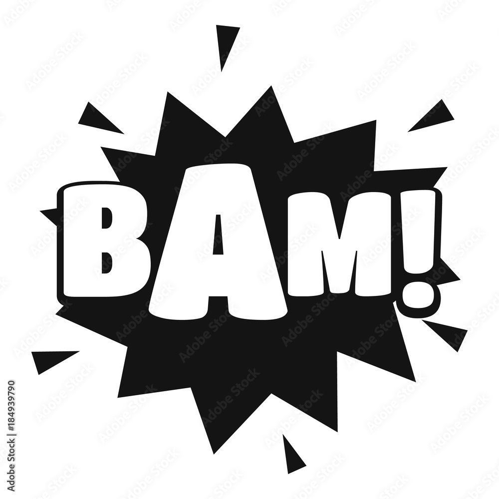 Comic boom bam icon. Simple illustration of comic boom bam vector icon ...