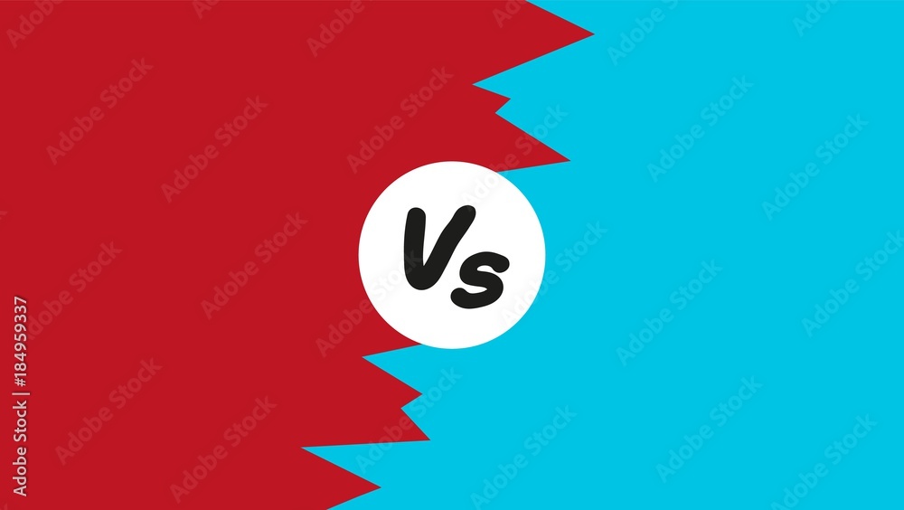Versus letter background. Concept flat design fight, battle ...