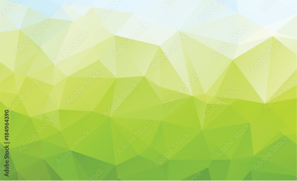 Abstract green which consist of triangles. Geometric background in ...