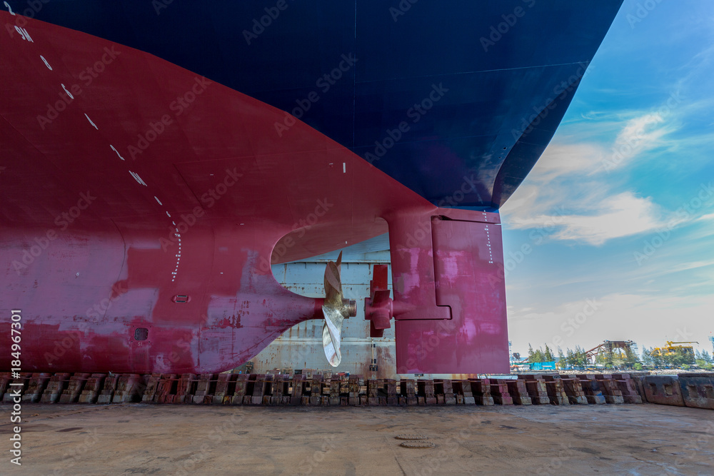 Vessel on dock stern part 2 Stock Photo | Adobe Stock