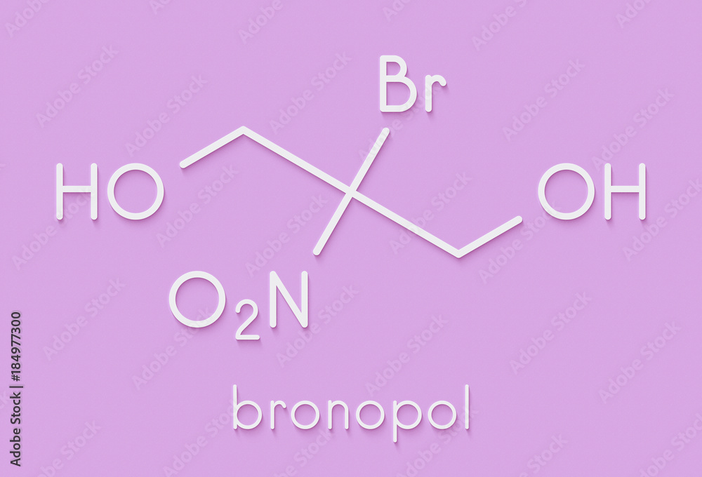 Bronopol preservative molecule. Possibly carcinogenic through ...