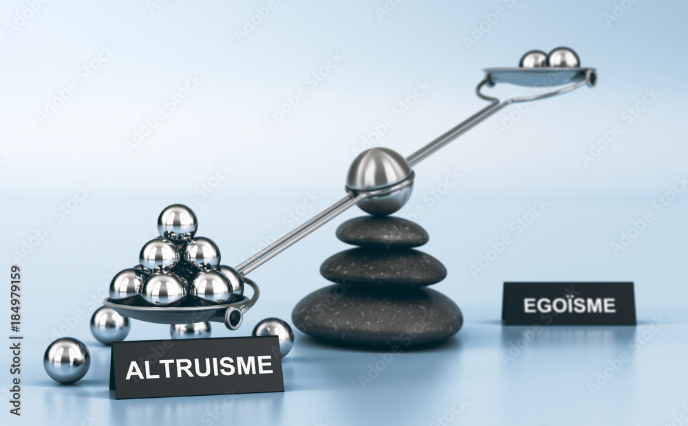 Altruisme Versus Egoisme Stock Illustration | Adobe Stock