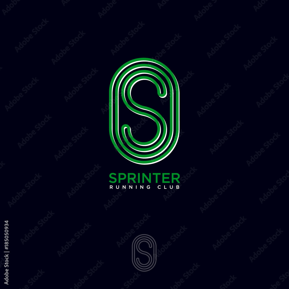 Logo sprinter.Y monogram. The letter is in the form of a stadium ...