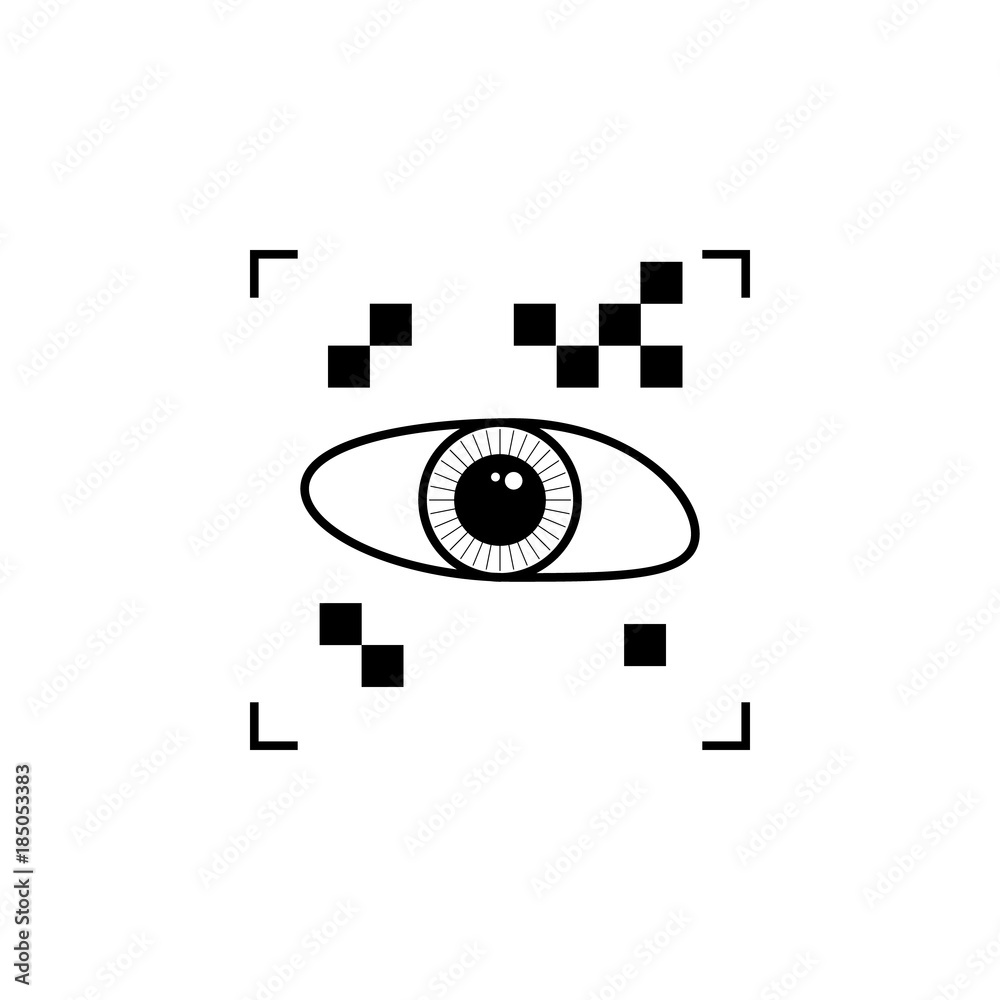 Chip Eye Lens rounded icon. Cyber security Icon. Premium quality ...