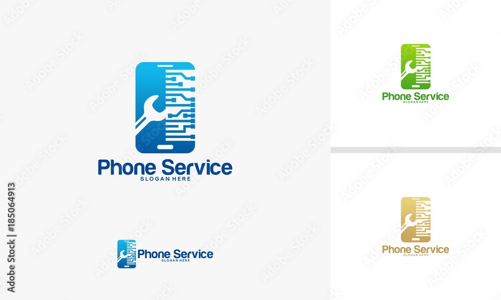 Phone Service logo designs vector, Mobile Technology service logo ...