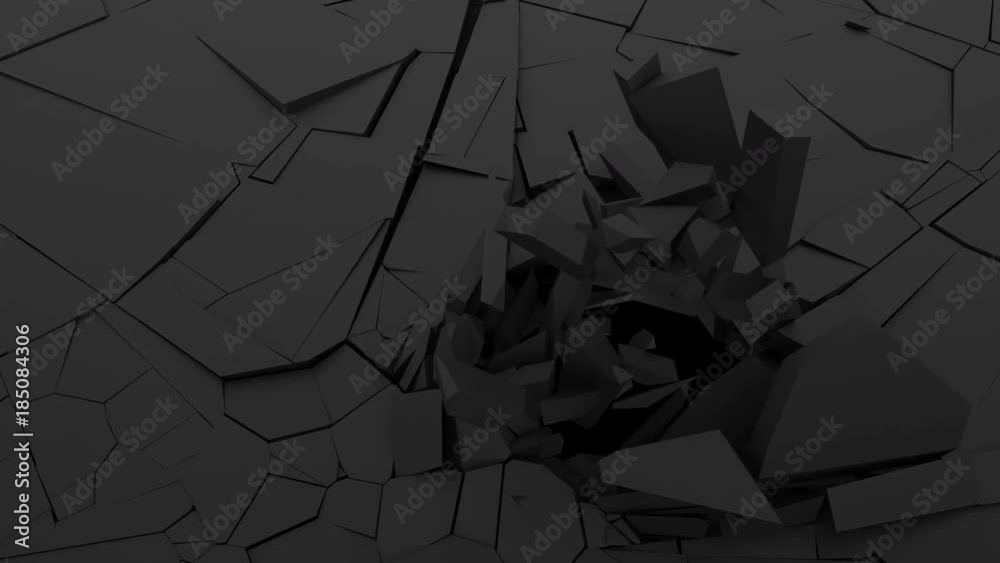 Abstract 3d rendering of cracked surface, computer generated background ...