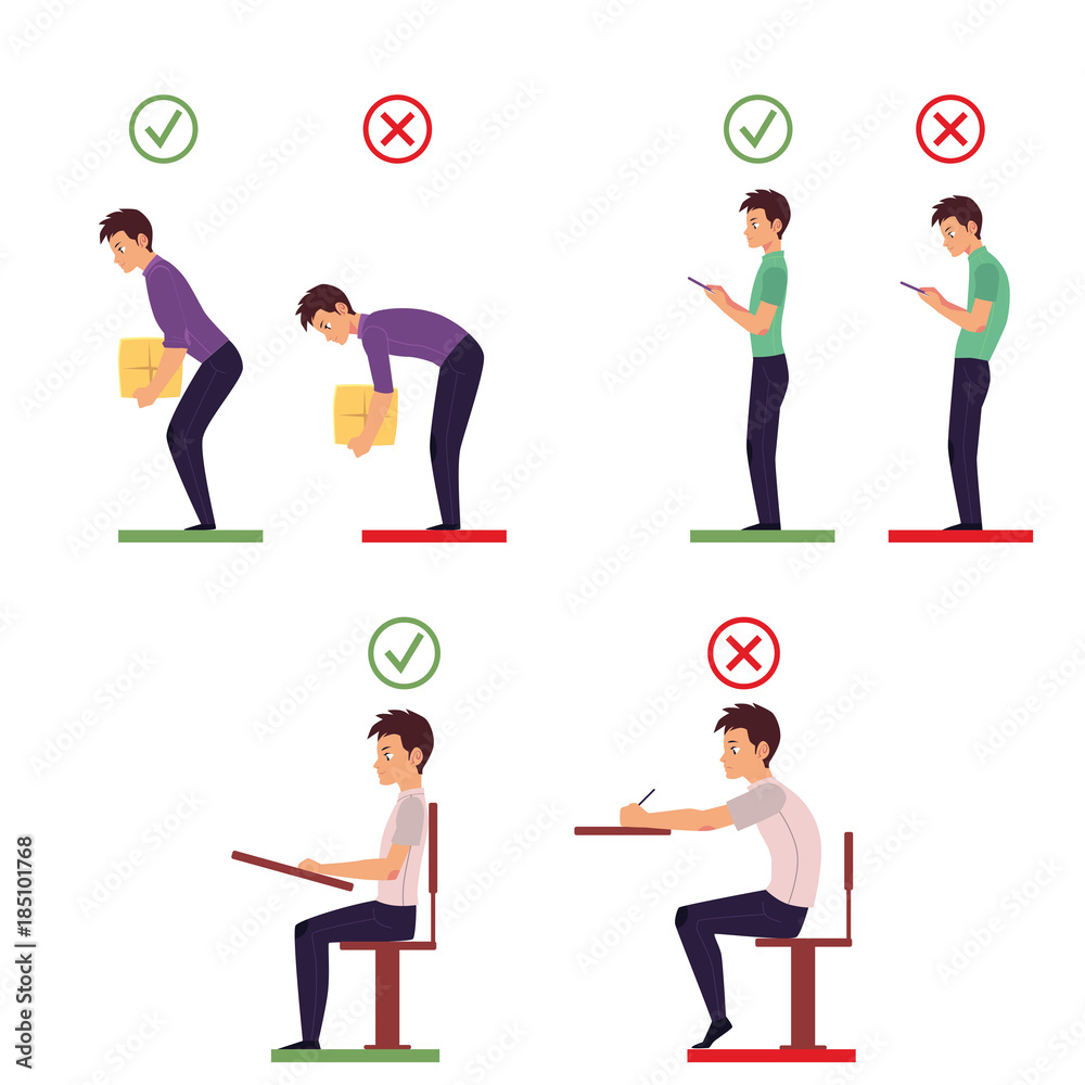 Correct And Incorrect Back Posture For Lifting Heavy Object Reading 