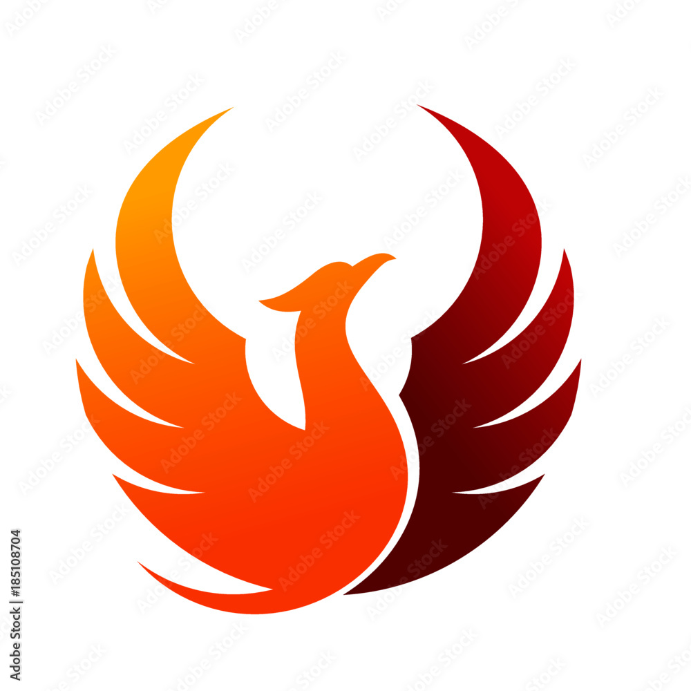 luxury circle phoenix logo template Stock Vector | Adobe Stock