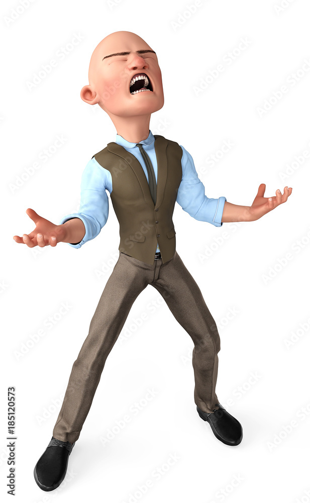 bald businessman cartoon Stock Illustration | Adobe Stock