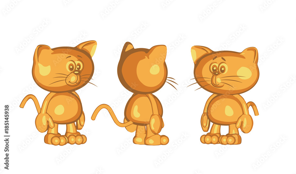 cats red various expressions facial expressions front back behind ...