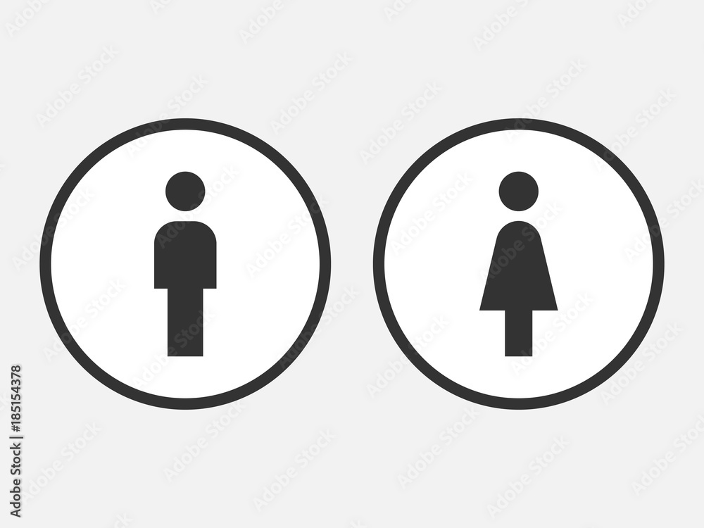 wc symbol. vector toilet icon. men and women wc sign Stock Vector ...