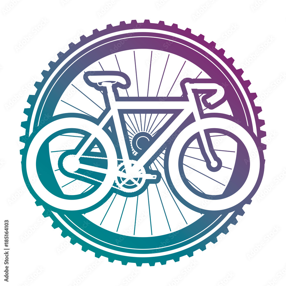 racing bicycle with wheel vector illustration design Stock Vector ...