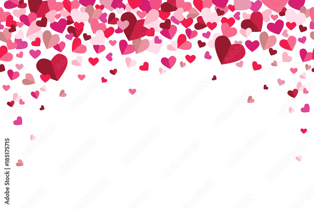 Valentines Day Floating Hearts Repeating Vector Background 1 Stock ...