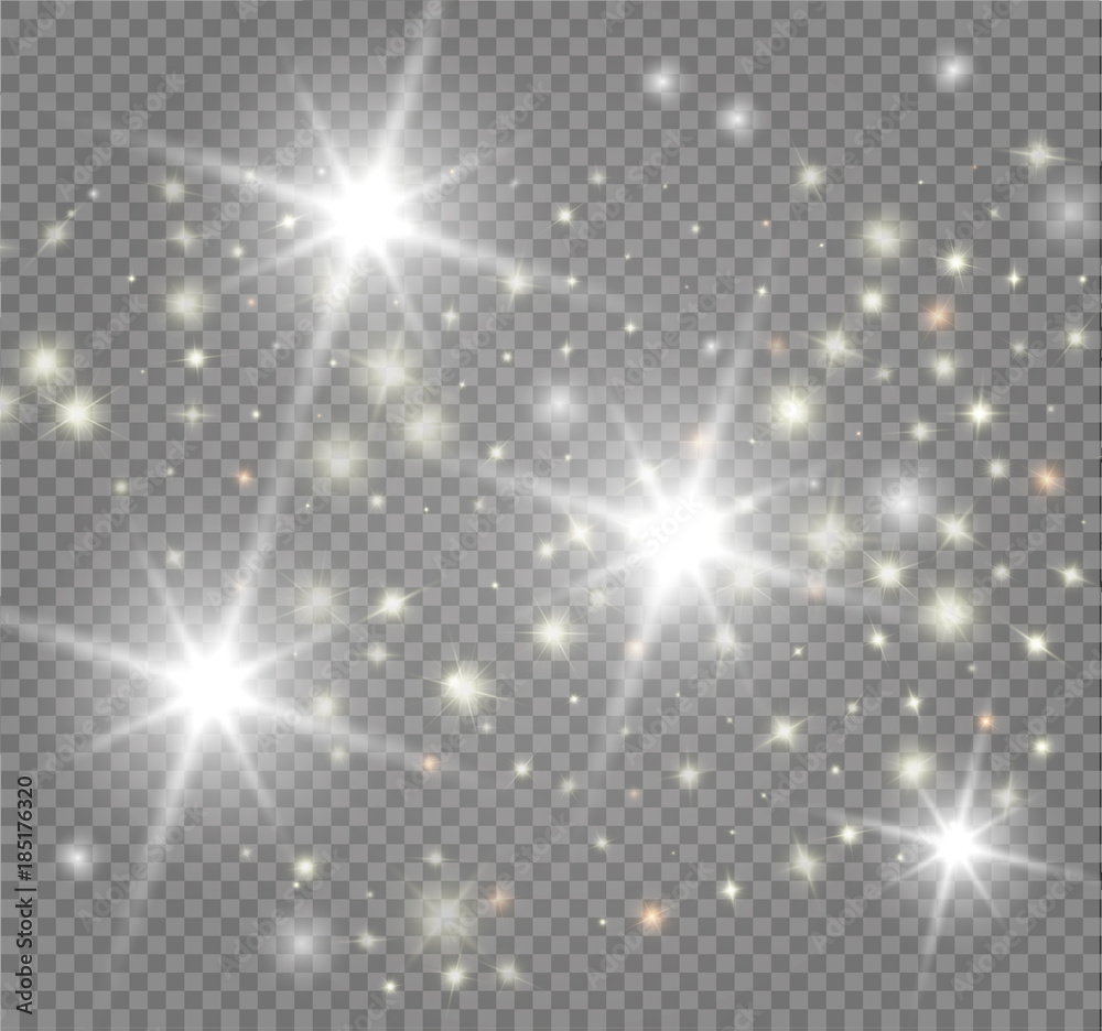 The bright star on transparent background. Vector Illustration Stock ...