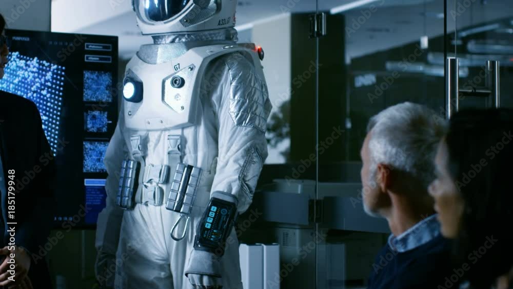 In the Conference Room Chief Engineer Presents Next Generation Space ...