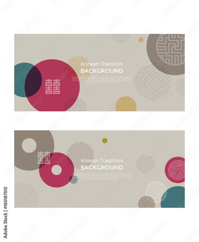 Korean traditional pattern background banner Stock Vector | Adobe Stock