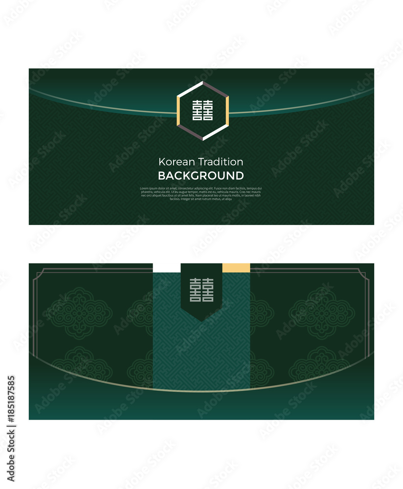 Korean traditional pattern background banner Stock Vector | Adobe Stock