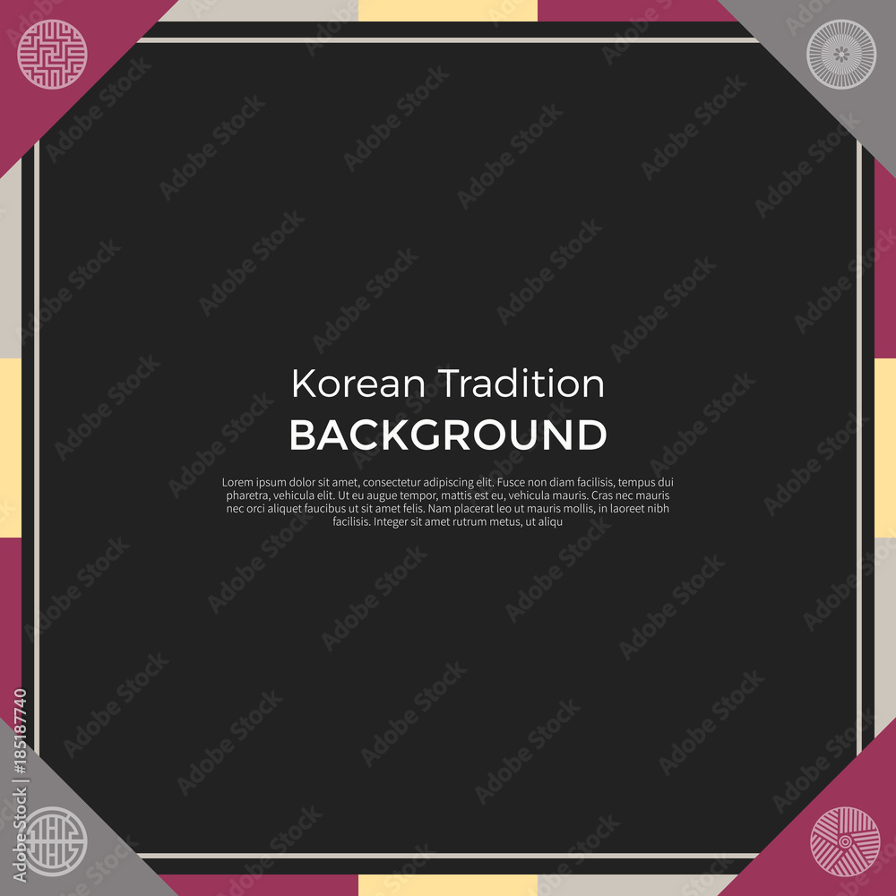 Korean traditional pattern background banner Stock Vector | Adobe Stock