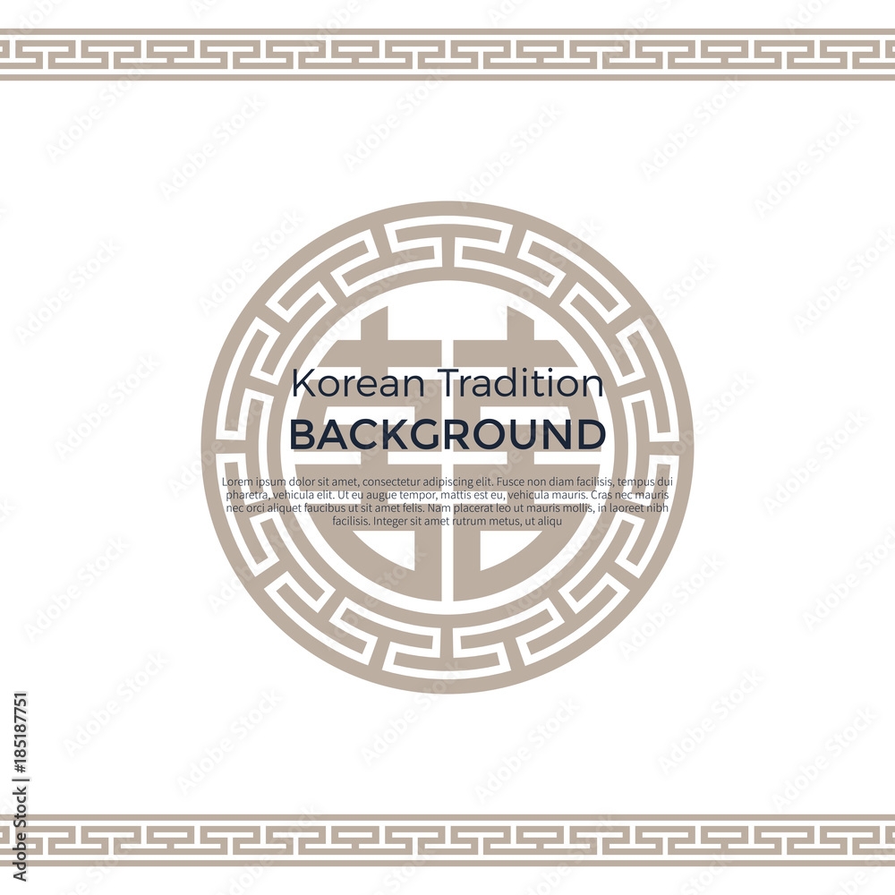 Korean traditional pattern background banner Stock Vector | Adobe Stock