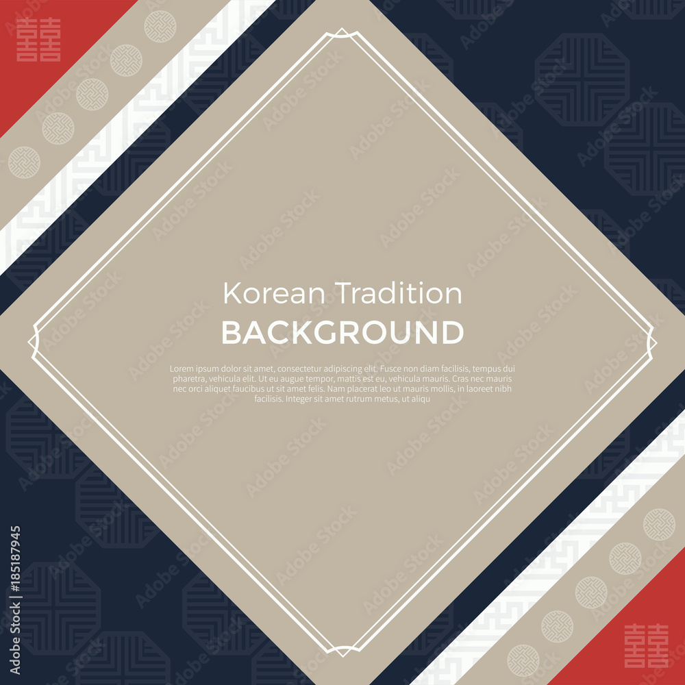 Korean traditional pattern background banner Stock Vector | Adobe Stock